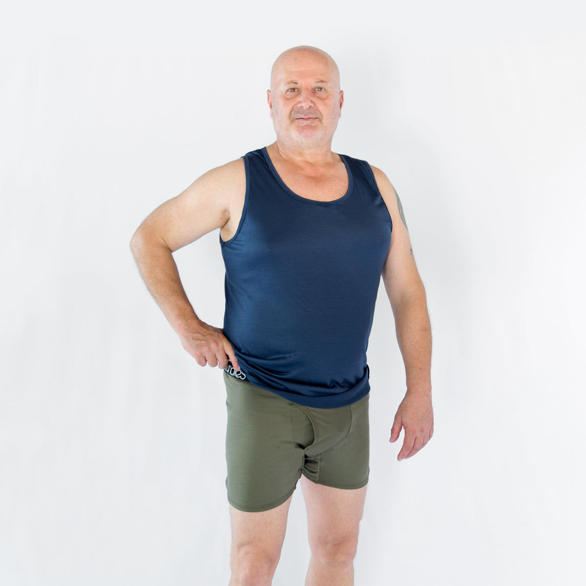Mens Merino Fitted Boxers with Fly – Merino Country